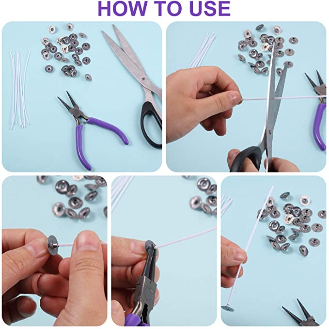 Candle Wick Tabs Metal Candle Wick Sustainer Tabs Candle Wick Base for ...