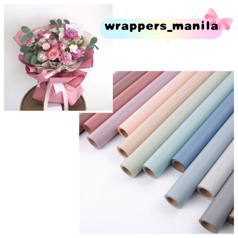 10meter per roll Plain Single Tone Colored Wrappers Bouquet Wrapping ...