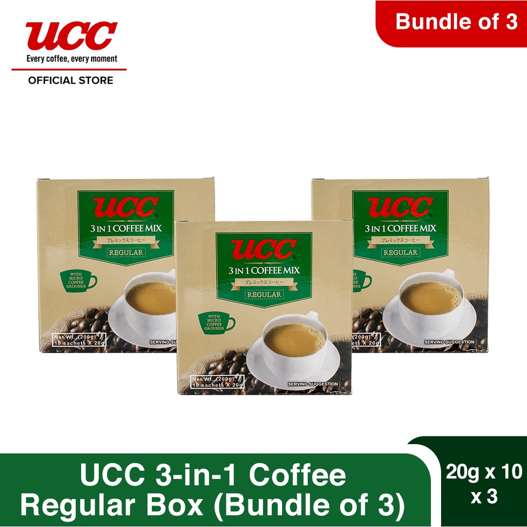 UCC 3-in-1 Coffee Regular Box 20g x 10 x 3 (Bundle of 3) | Shopee Philippines