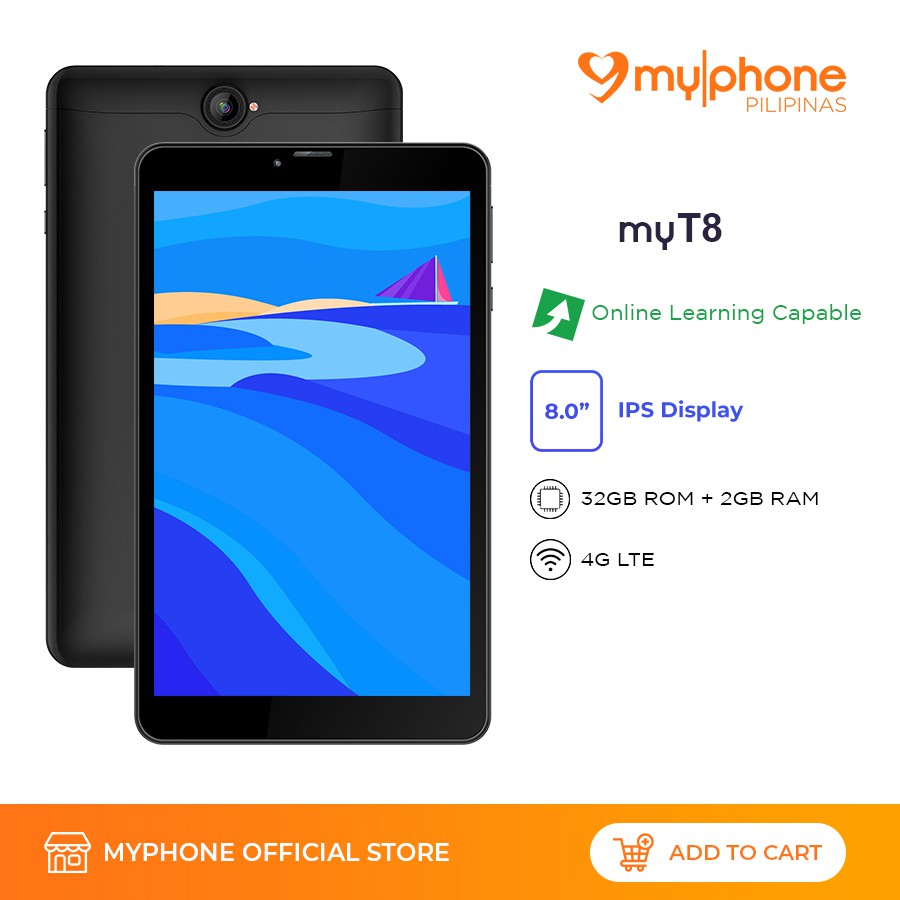 MyPhone myT8 Android Tablet 32GB ROM + 2GB RAM 4G LTE 4,000mAh Battery ...