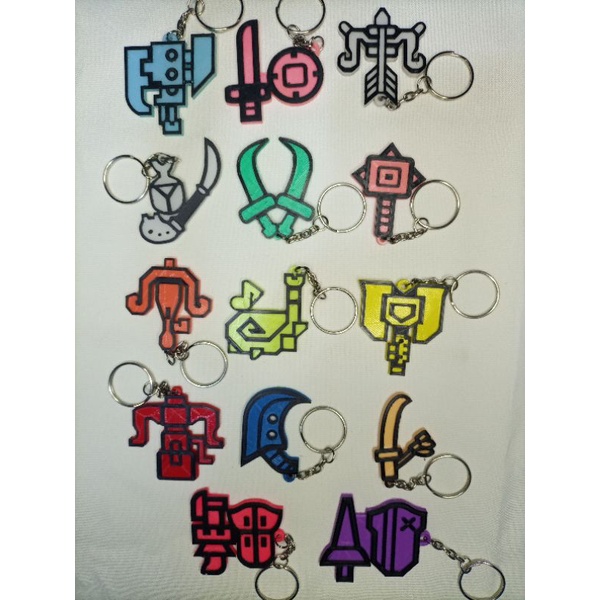 Personalized Monster Hunter weapon icons Keychain (3d printed) | Shopee ...