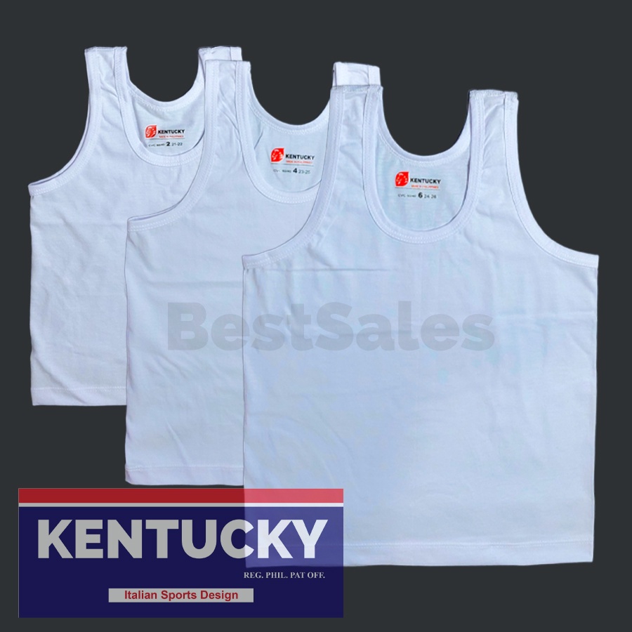 Kentucky Plain White Sando For Kids sold per piece | Shopee Philippines