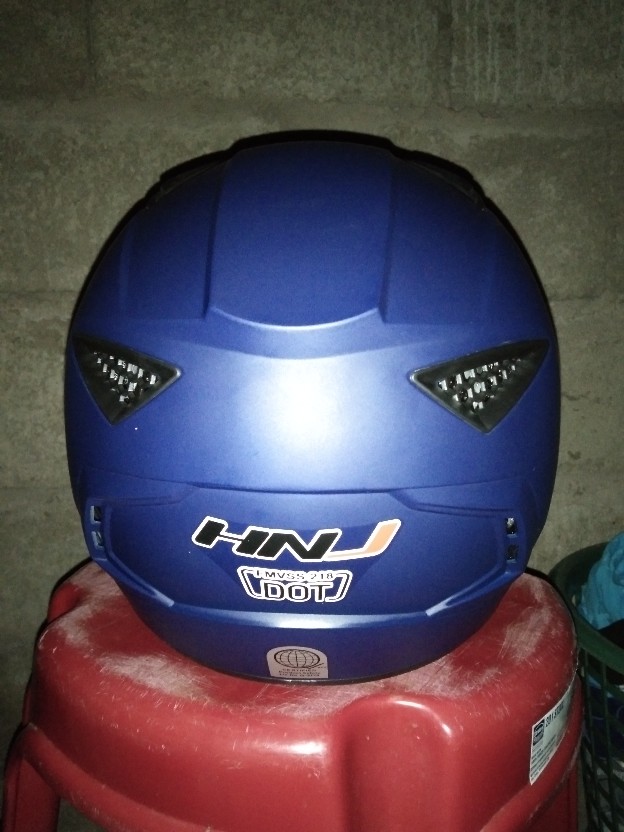 HNJ 855 Full Face Motorcycle Helmet Dark Smoke Visor Size Large ...