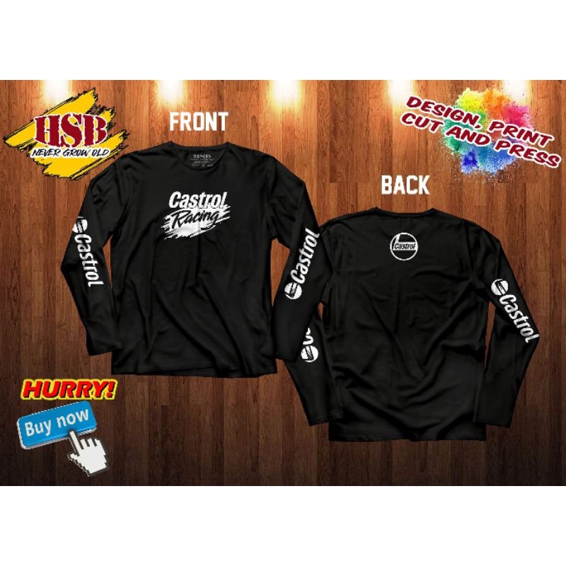 Castrol Racing inspired Design Long Sleeve | Shopee Philippines