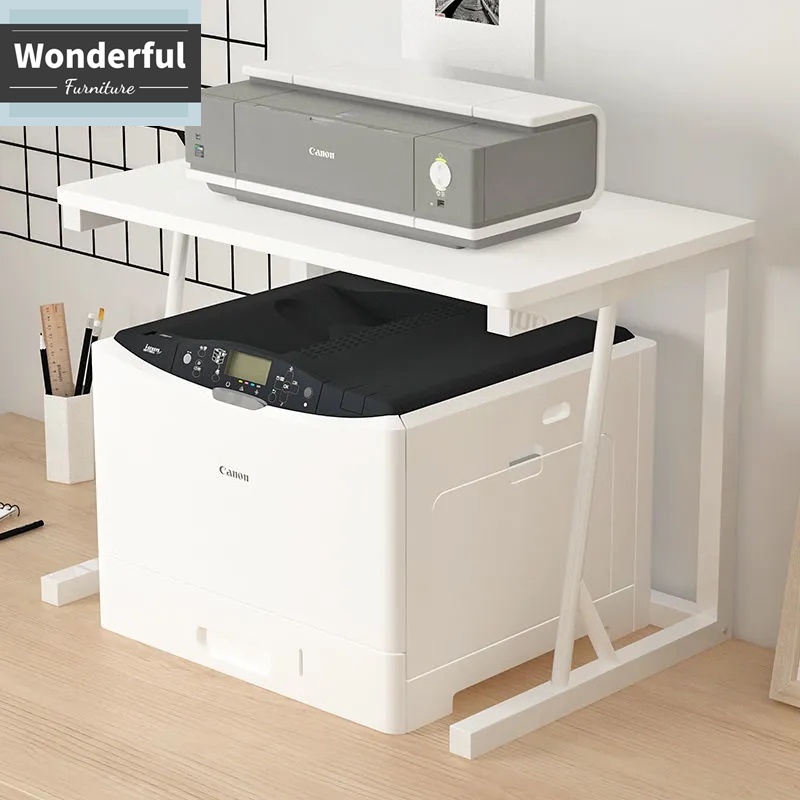 Printer Shelf Desktop Small Double-Layer Multi-function Host Rack ...