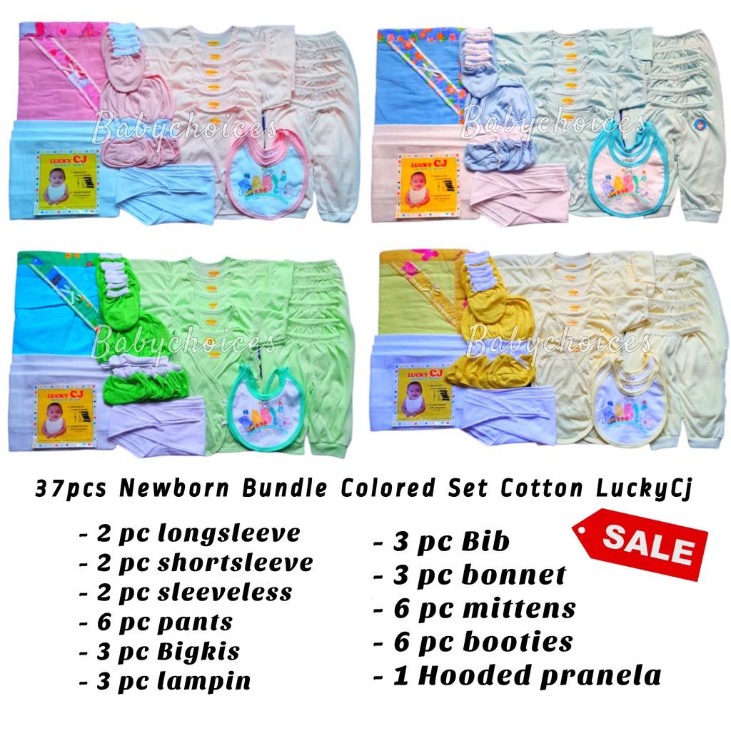 37 Pcs Newborn Colored Bundle Set Made in cotton LuckyCj / Baru Baruan ...