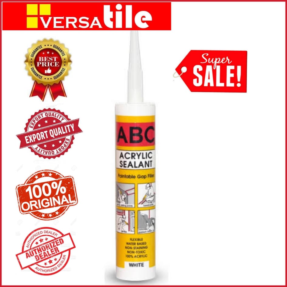 ABC Acrylic Sealant (Paintable Gap Filler) 300ml White | Shopee Philippines