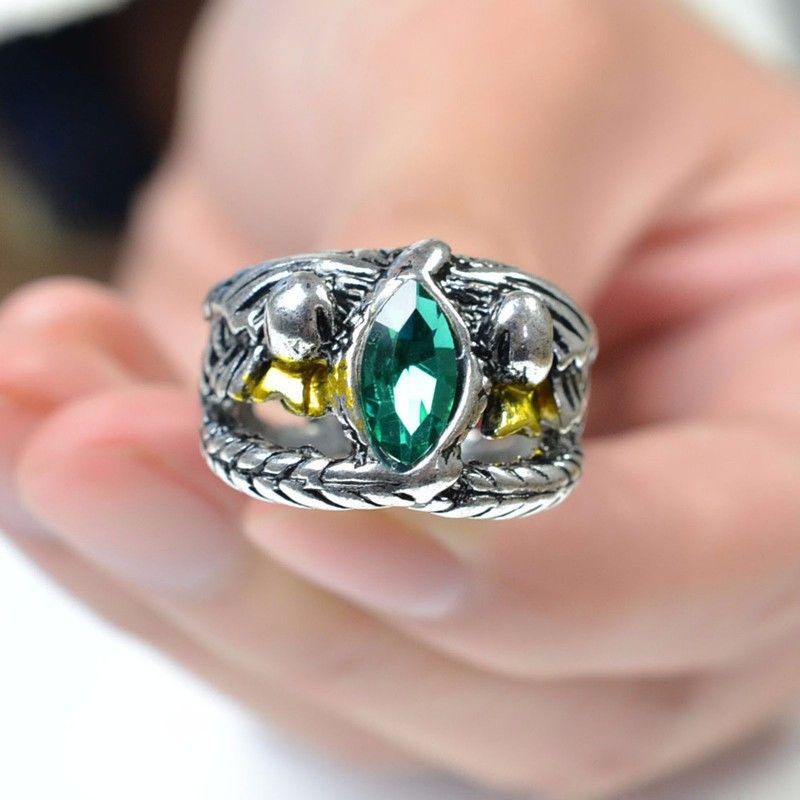 1x Lord of Rings LOTR Aragorn's Ring of Barahir Mens Crystal Ring Size ...