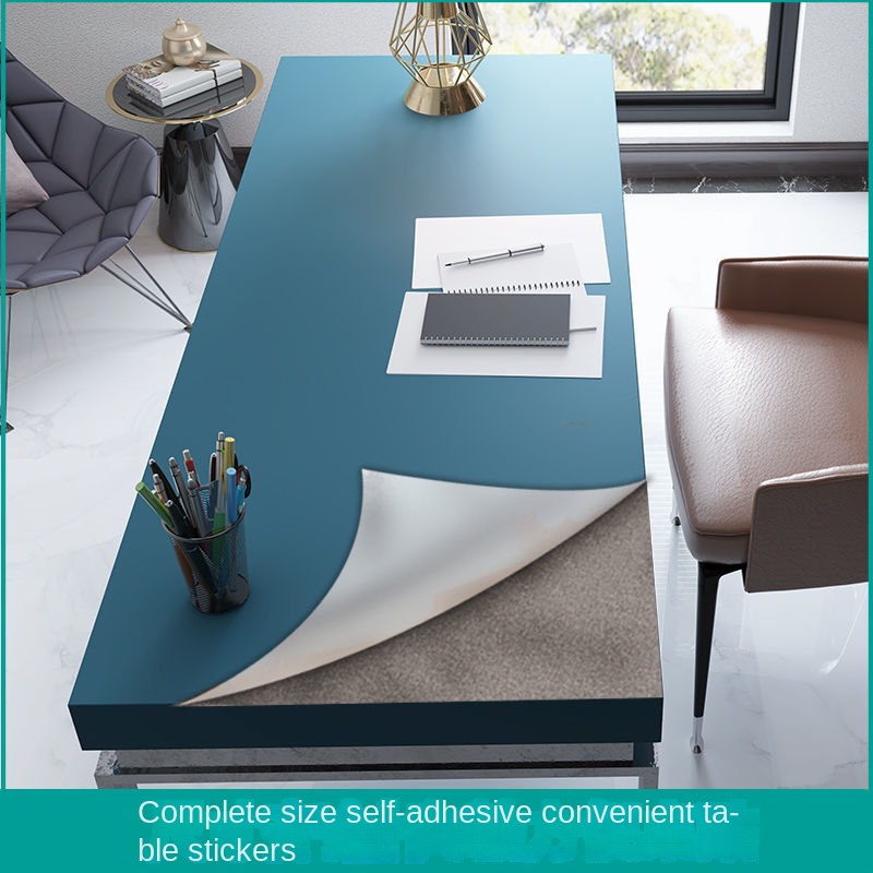 2M Self-adhesive Desk Sticker Water Proof Oil-proof Wallpaper Table ...