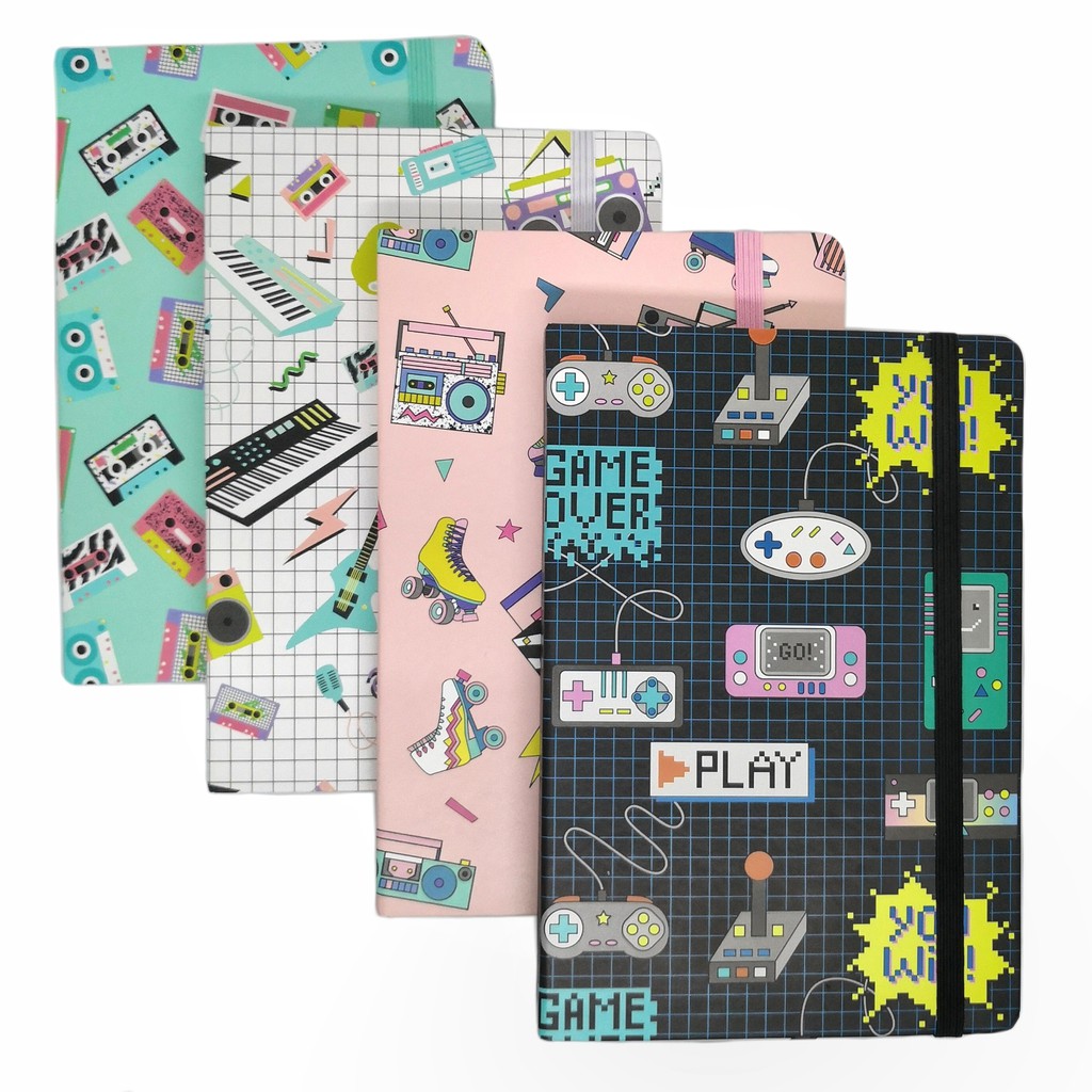 80s 90s RETRO DESIGN HARDBOUND NOTEBOOK | Shopee Philippines
