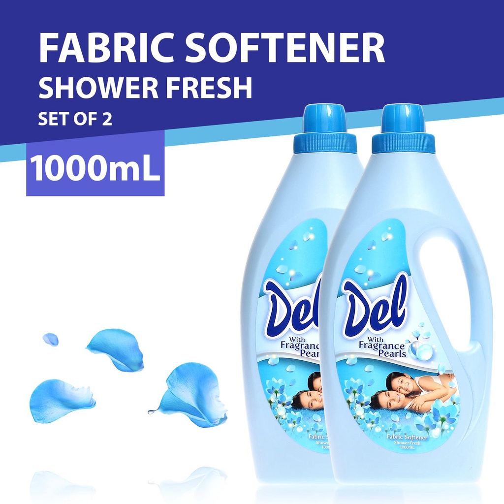 Del Shower Fresh Fabric Softener (1000 mL) Set of 2 | Shopee Philippines