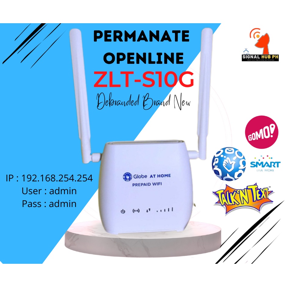 ZLT-S10G Permanent Open-line Globe at Home Prepaid WiFi presyo ₱1,199