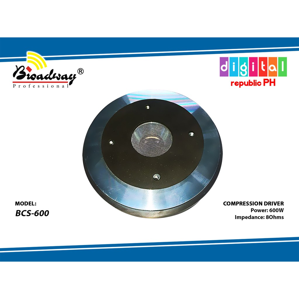 Broadway 600W Compression Driver Unit Tweeter BCS-600 Watts Bolt Type ... Broadway 600W Compression Driver Unit Tweeter BCS-600 Watts Bolt Type ...