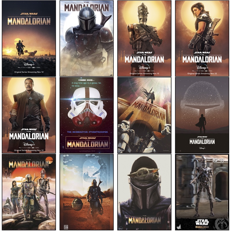 The Mandalorian Season 1 Movie Poster white copper paper poster living ...