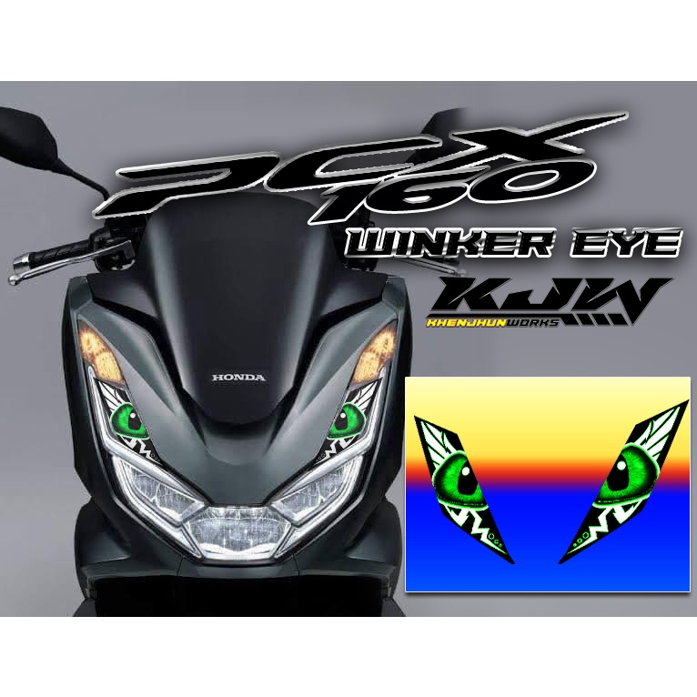 Honda PCX 160 Winker Eyes Toothless Design (GREEN) | Shopee Philippines