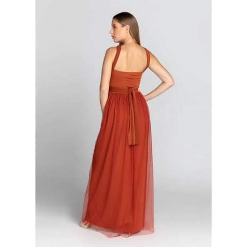 rust orange infinity dress with tulle | Shopee Philippines