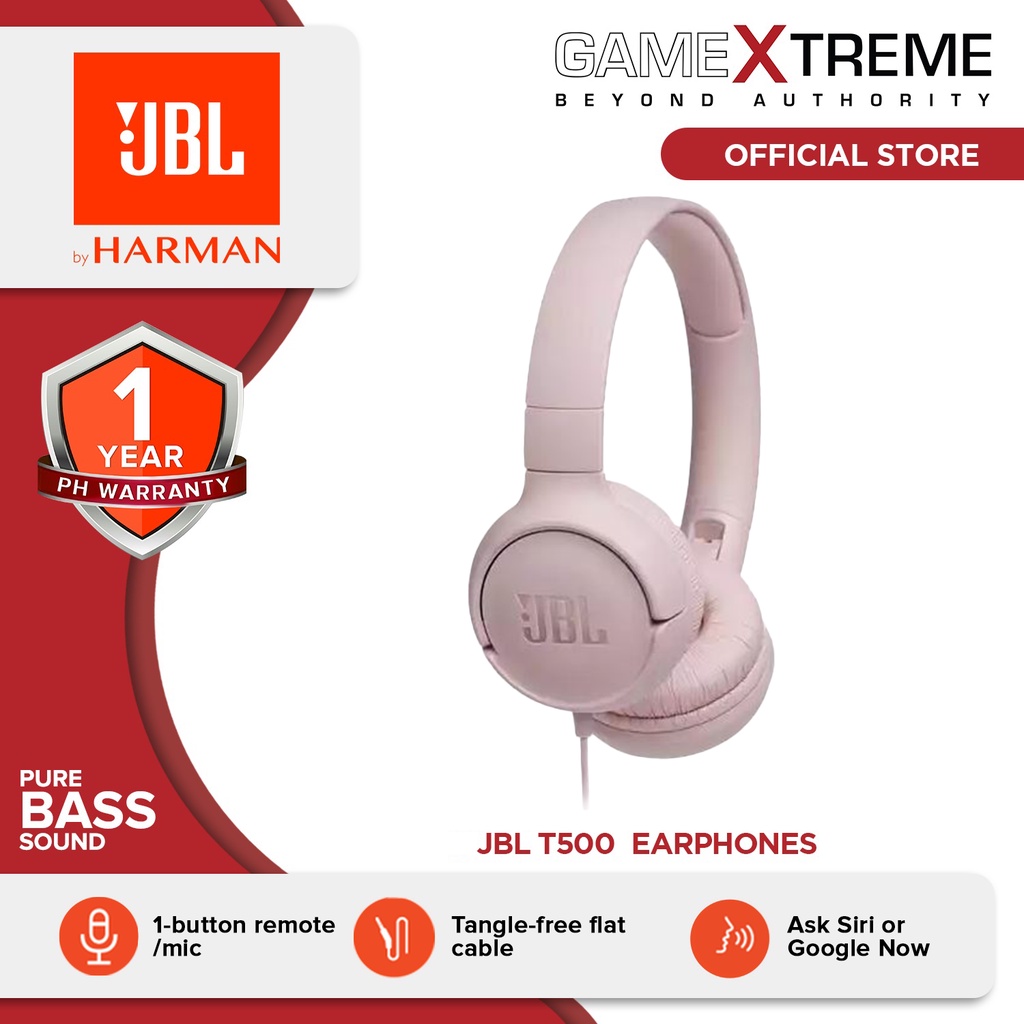 JBL TUNE500 / T500 / Tune 500 Wired on-ear headphones | Shopee Philippines