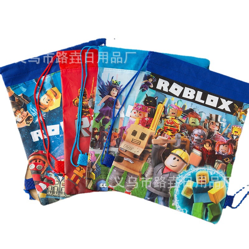 27*34cm Roblox Christmas Drawstring Bags Nylon waterproof Party Loot ...