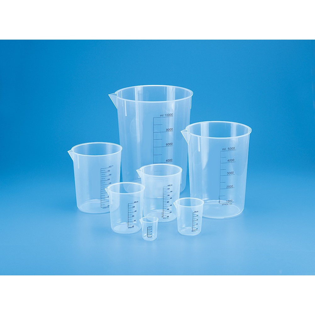 Plastic Beaker 50ml, 100ml, 250ml, 500ml, 1000ml, 2000ml | Shopee ...