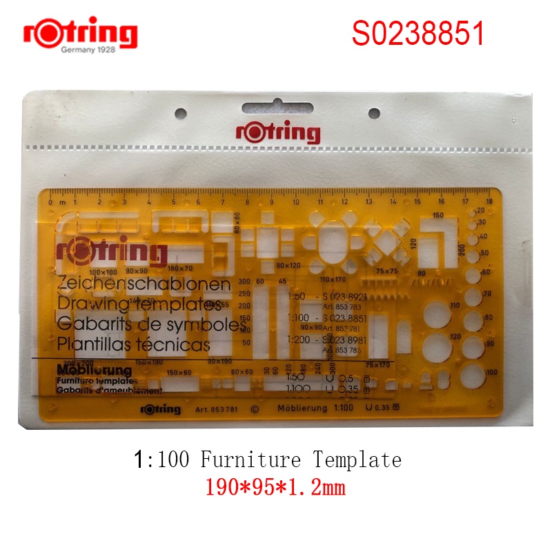 rotring Furniture Template 1:50/1:100 drawing tools ruler | Shopee ...