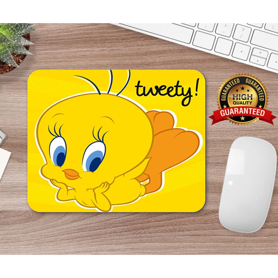 Tweety Bird Mouse Pad 5mm Thick High Quality Prints Quality Rubberized ...