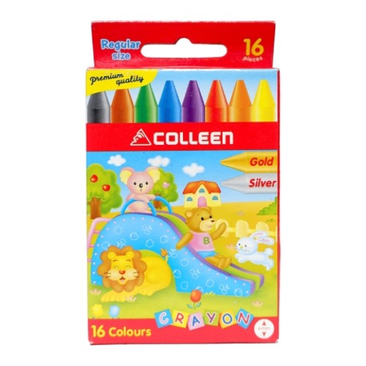 Colleen Classic Crayon 16 Colors With Silver And Gold Color | Shopee ...