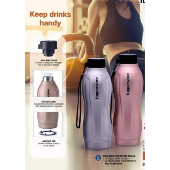 Tupperware Insulated Eco Bottle 550ml | Shopee Philippines