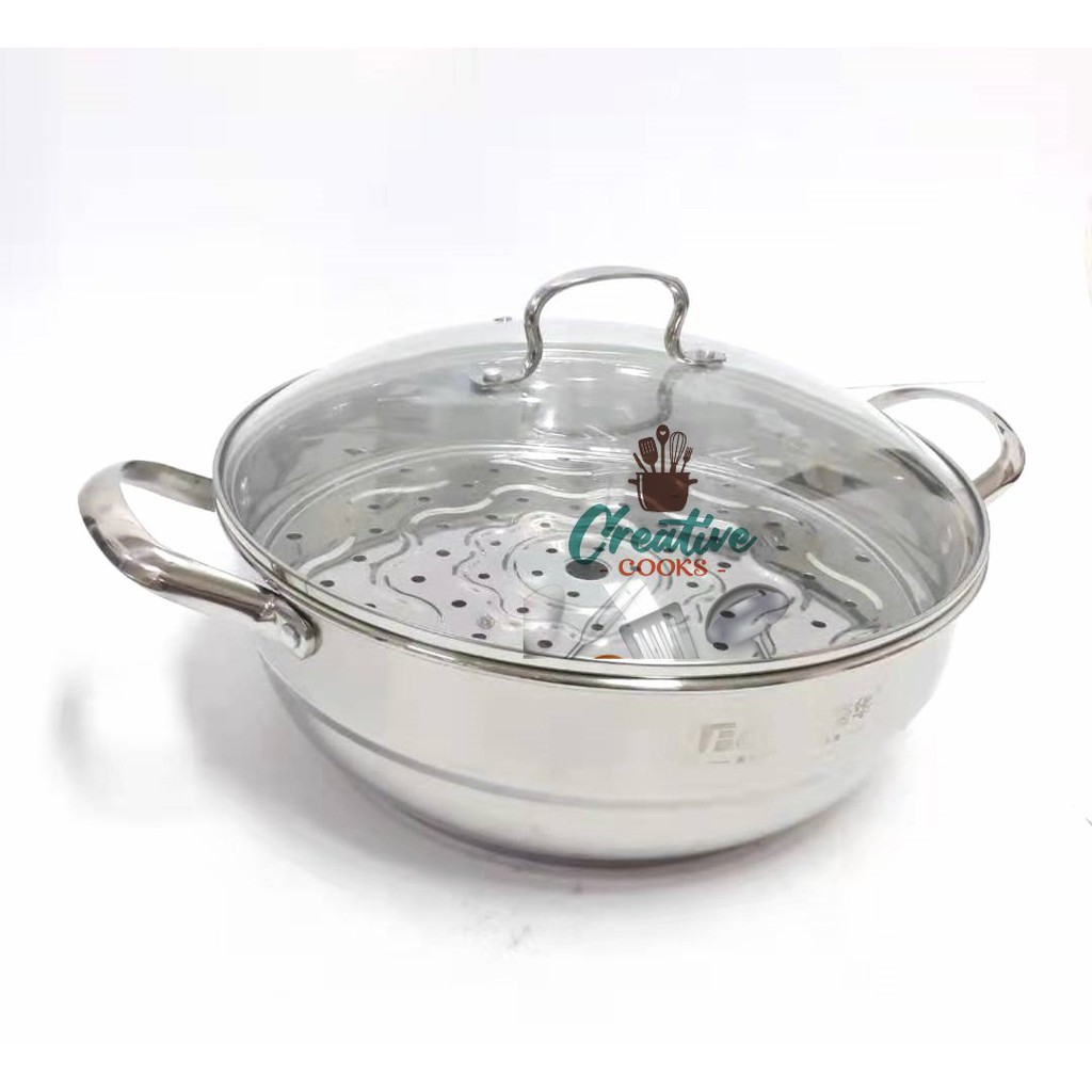 Stainless Steel Steamer Pot ( FH0136 32CM ) | Shopee Philippines