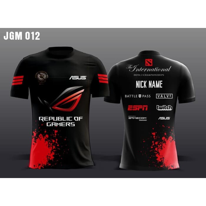 2022 JERSEY GAMING ASUS ROG ESPORT CUSTOME FREE NICKNAME DAN SENDIRI ...