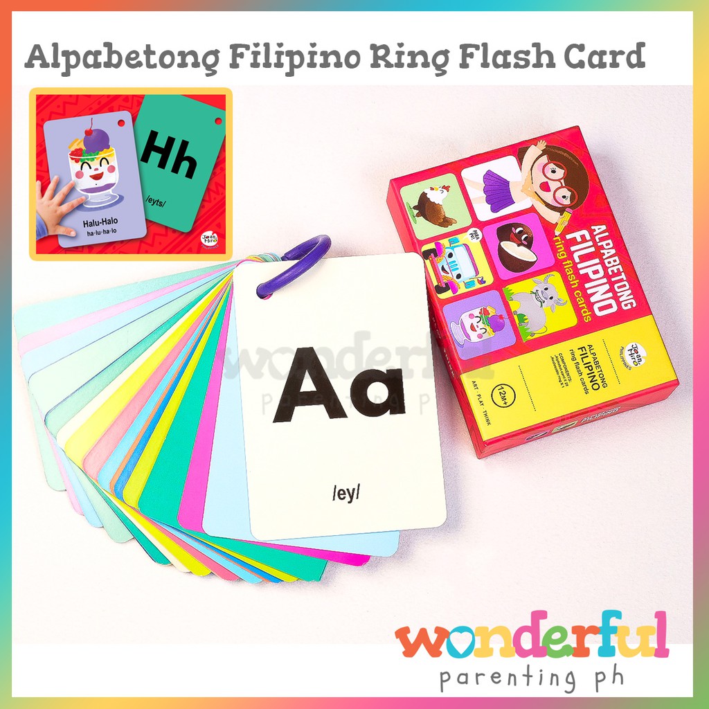 Joan Miro Alpabetong Filipino Ring Flash Card (Filipino Alphabet ...
