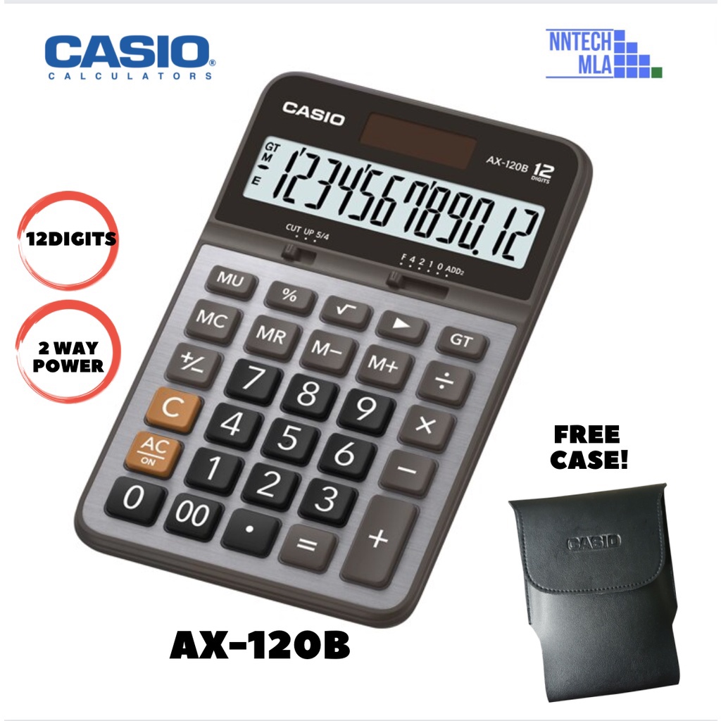 Casio Ax120b Desktop Calculator with Free Case | Shopee Philippines