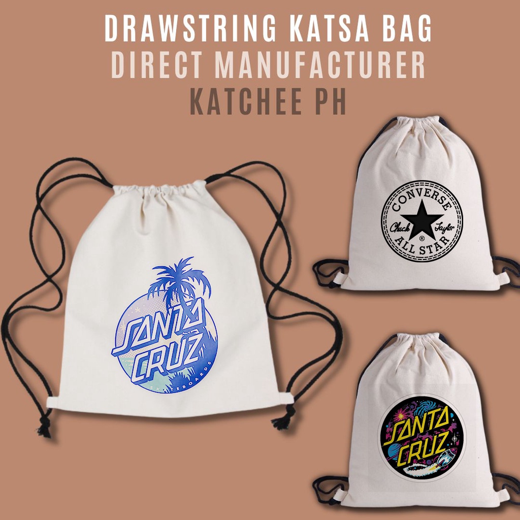 Santa Cruz Converse Drawstring Bag Katsa Canvas High Quality / Korean ...