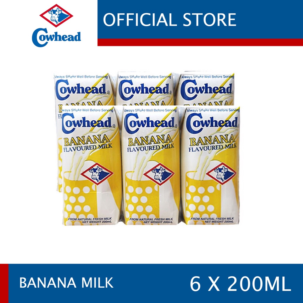 Cowhead Banana Milk 200mL ( Pack of 6) [Cowhead - Fresh Milk - UHT ...
