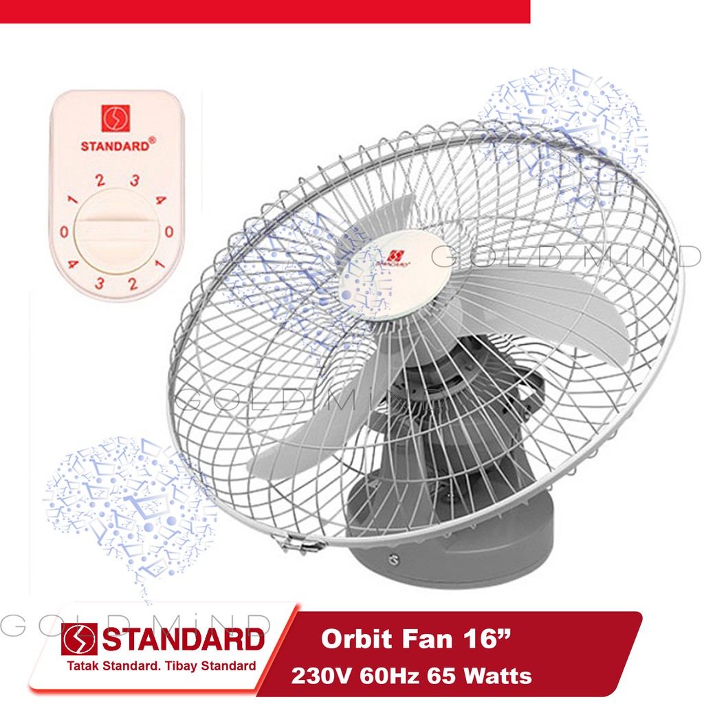 Standard Electric Fan Orbit Ceiling 16 Inches Banana Type Plastic Blade ...
