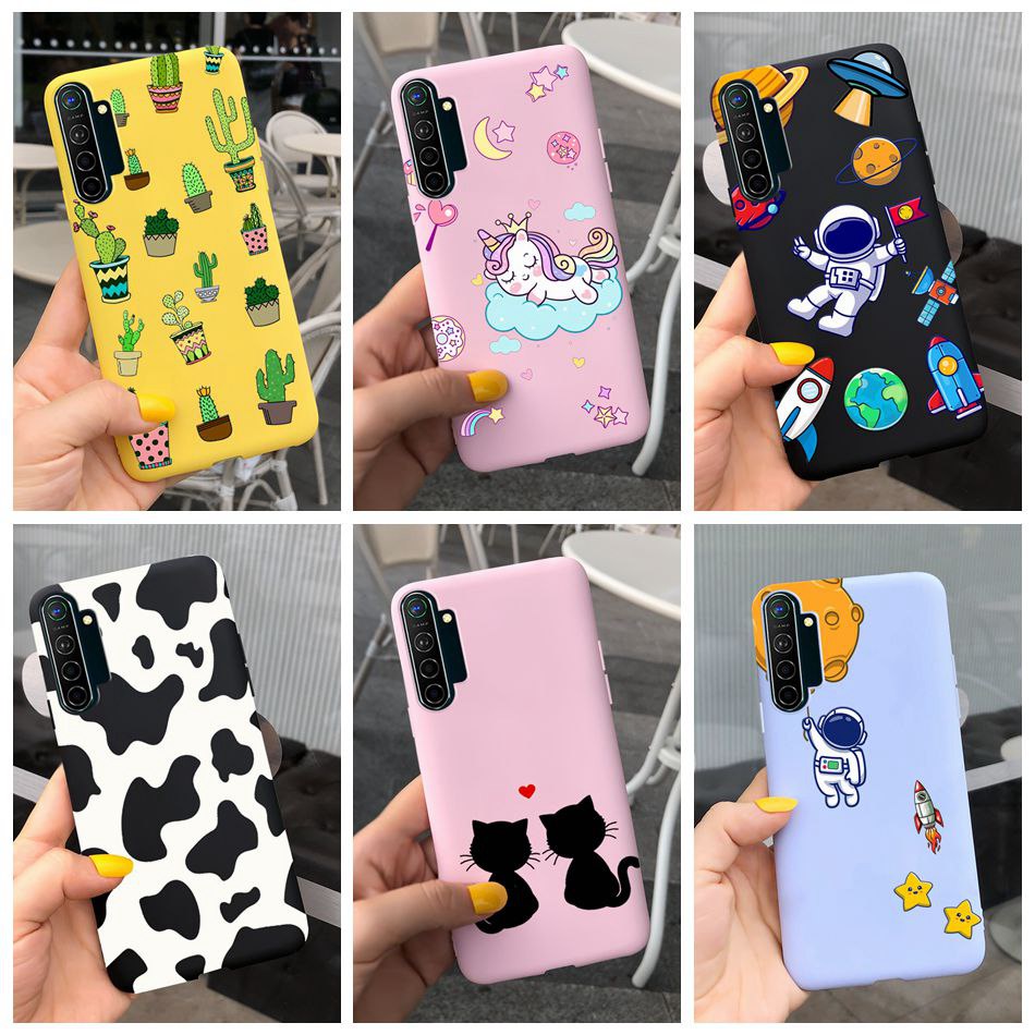 Realme XT X2 X 2 Pro Cute Astronaut Milk Painted Phone Casing RealmeXT ...