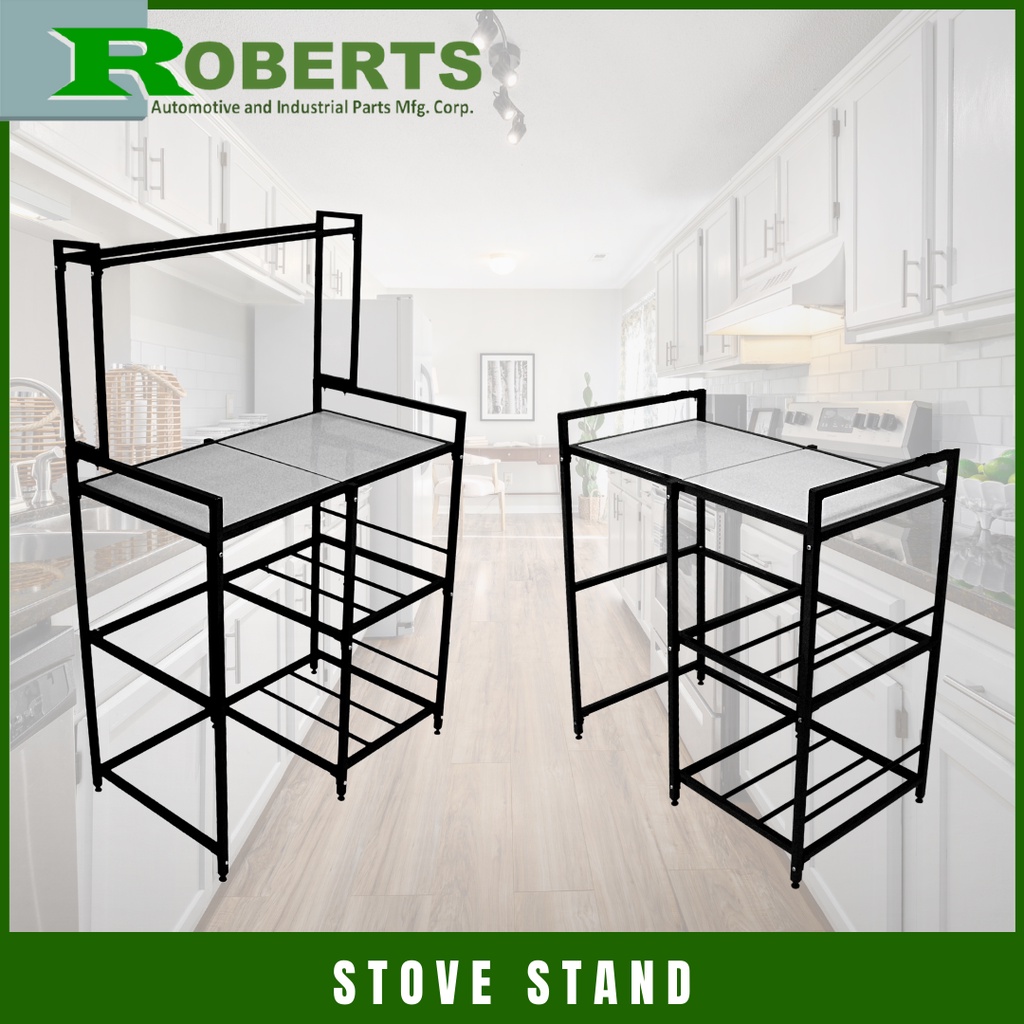 GAS STOVE STAND HEAVY DUTY KITCHEN RACK W/ FREE 2PCS CERAMIC TILES ...