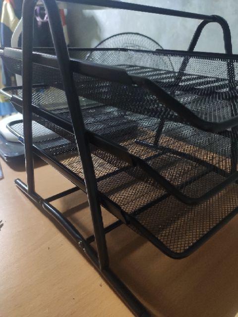 Wire mesh 3 - tier file frame/file bar/magazine rack. | Shopee Philippines