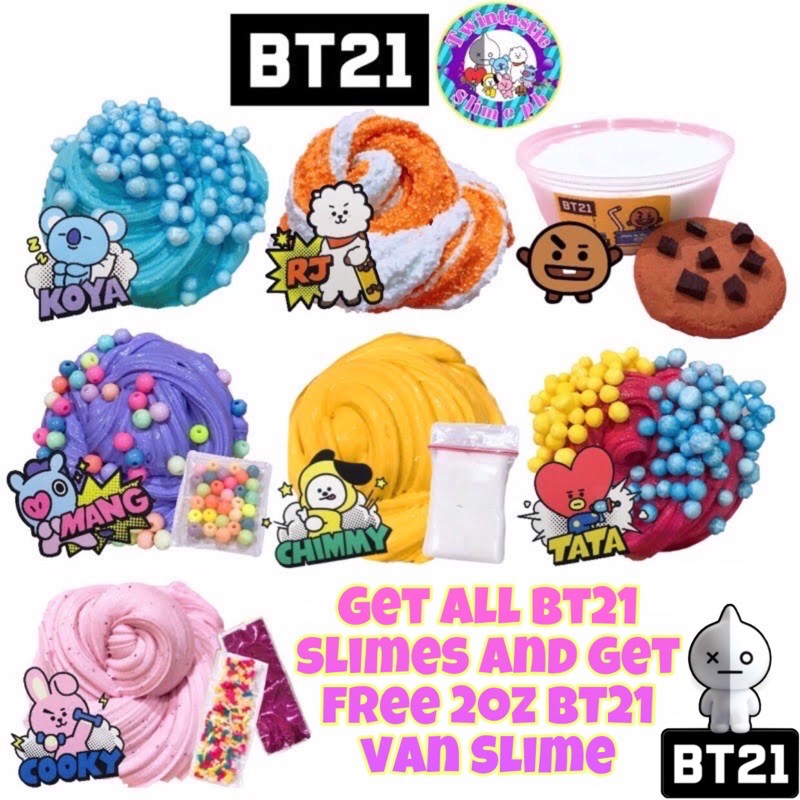 100ml bts bt21 slime || twintastic slime ph | BeeCost