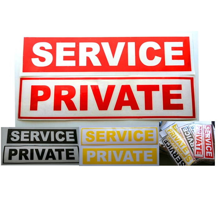 Private Service Sticker for Tricycle 9inches Outdoor Sticker SET ...