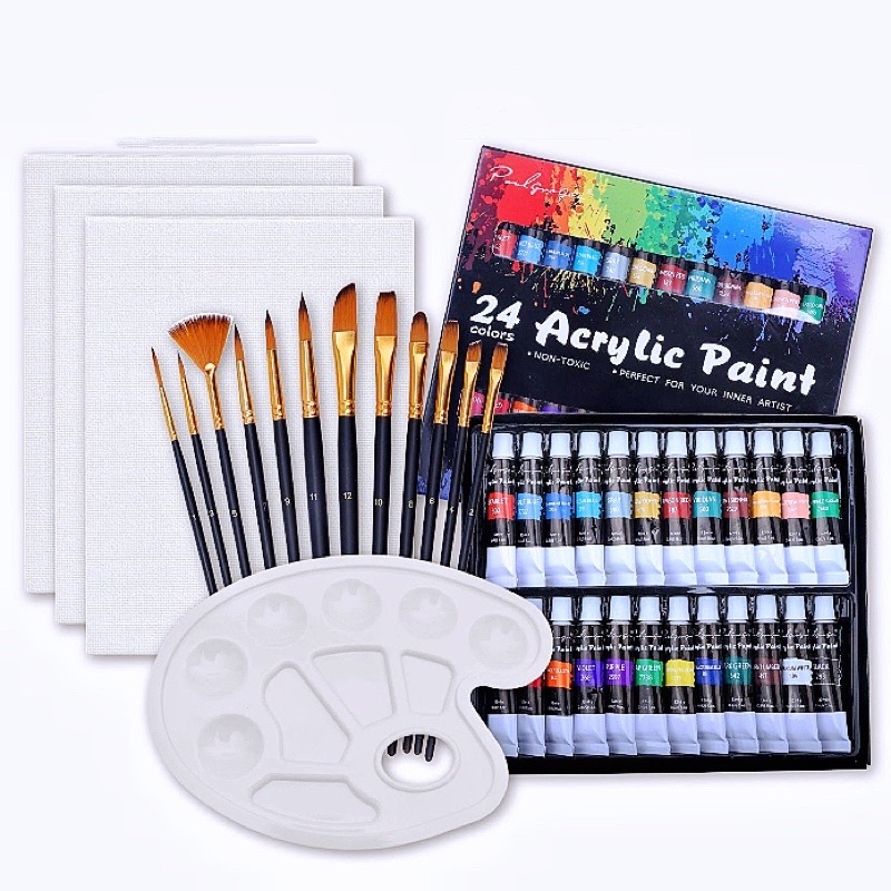 Acrylic/Water/Oil Color Paint A/W/O 12COLORS 12ML Per Bottle | Shopee ...