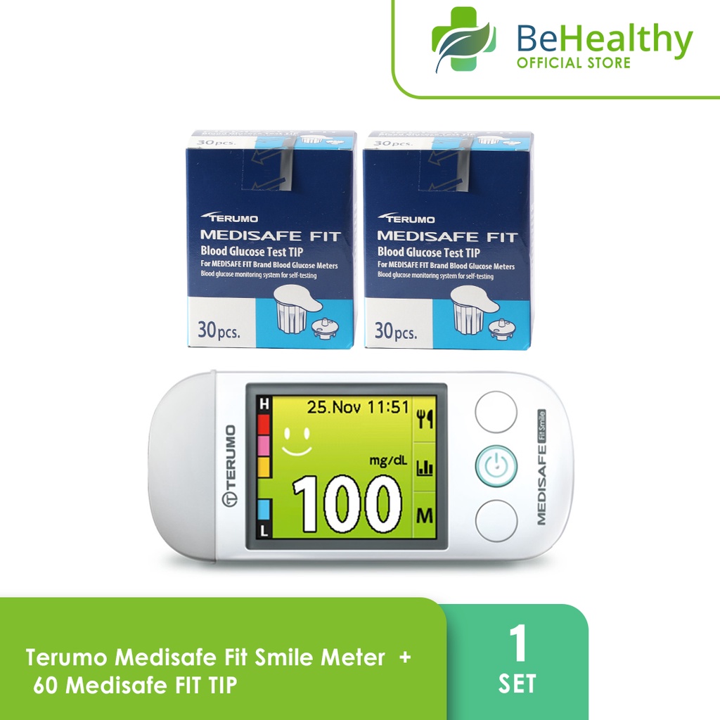 TERUMO Medisafe Fit Smile Meter w/ Medisafe FIT TIP (60pcs) | Shopee ...