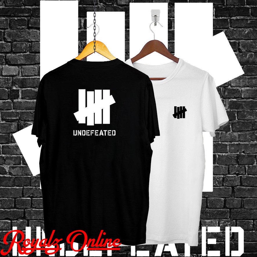 Undefeated Logo Streetwear Vinyl Front And Back Print (Unisex For Men ...
