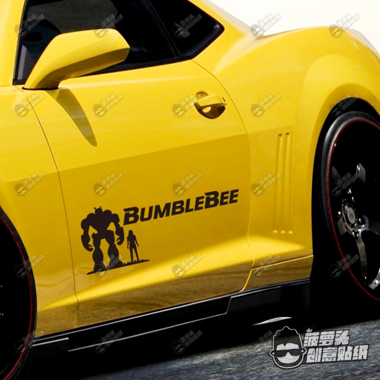 Bumblebee bumblebee transformers silhouette body stickers car modification door decoration ...