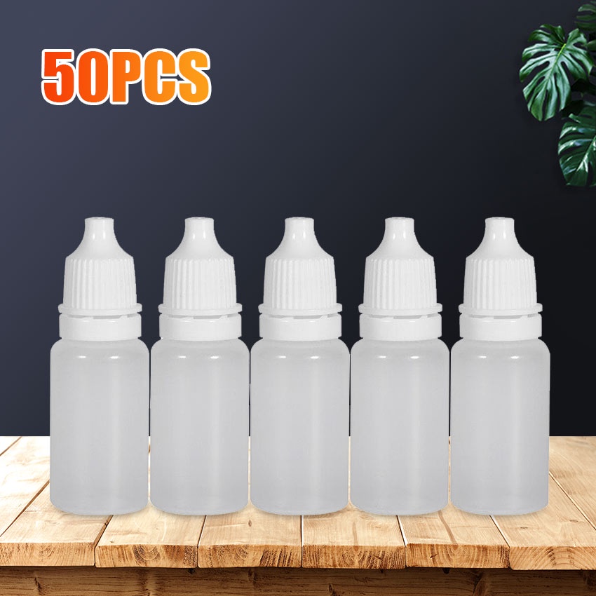 50Pcs 10ml Eye Drop Liquid Storage Lotion Shampoo Bath Containers Soft ...