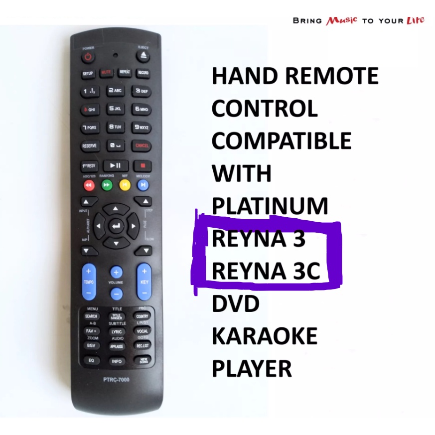 Platinum Hand Remote Control PTRC-7000 Compatible with Platinum Reyna 3 ...