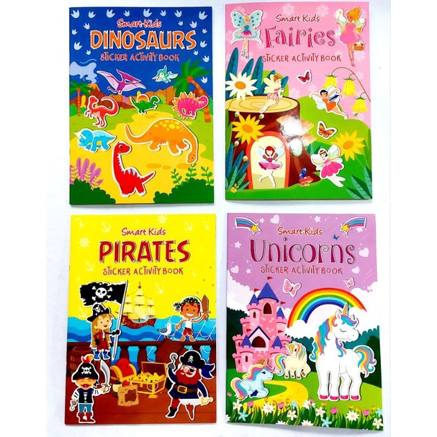 Smart Kids Sticker Activity Book Dinosaurs, Unicorn, Fairies and ...