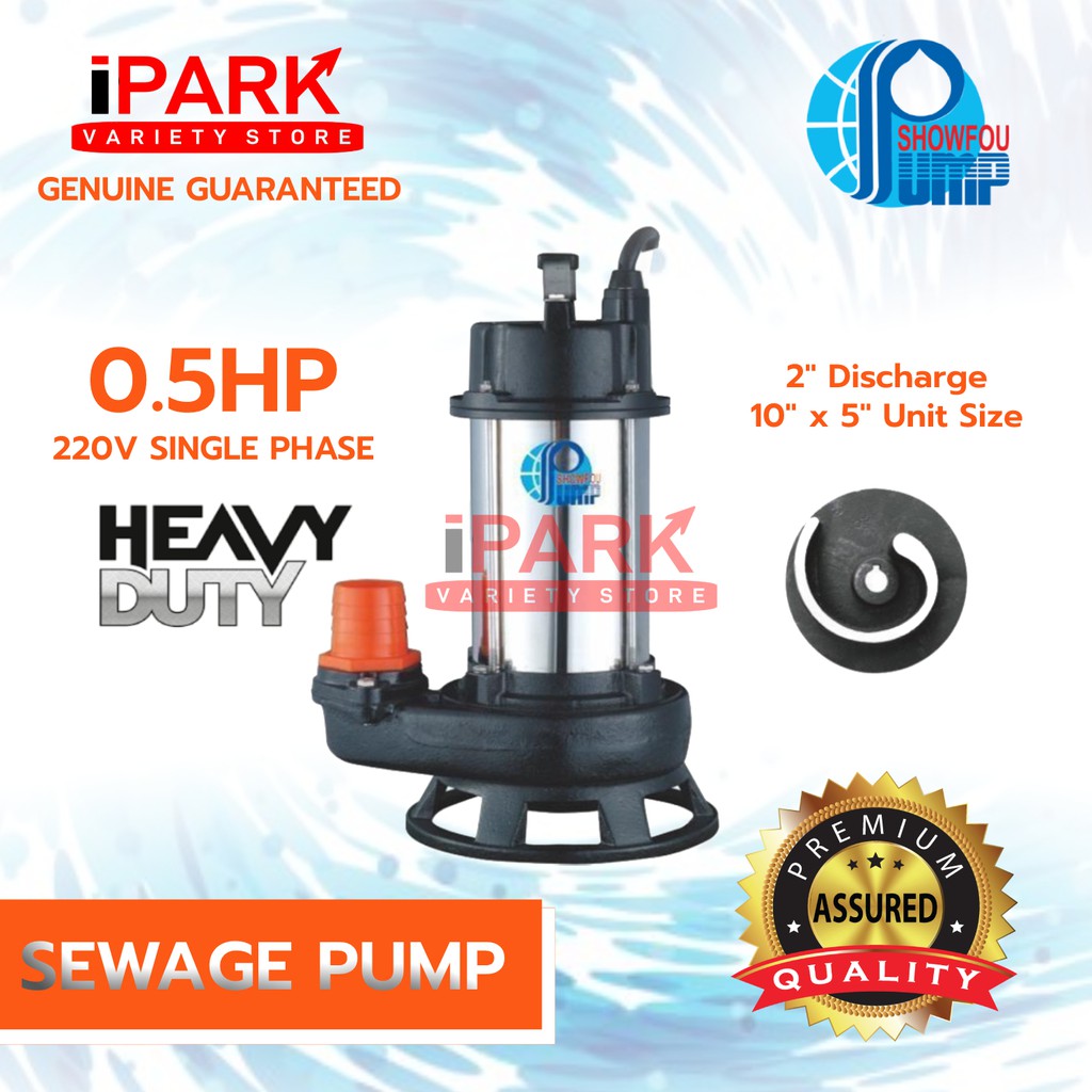 SHOWFOU Sump Utility Pump for Drainage Sewage Water Made in Taiwan ...