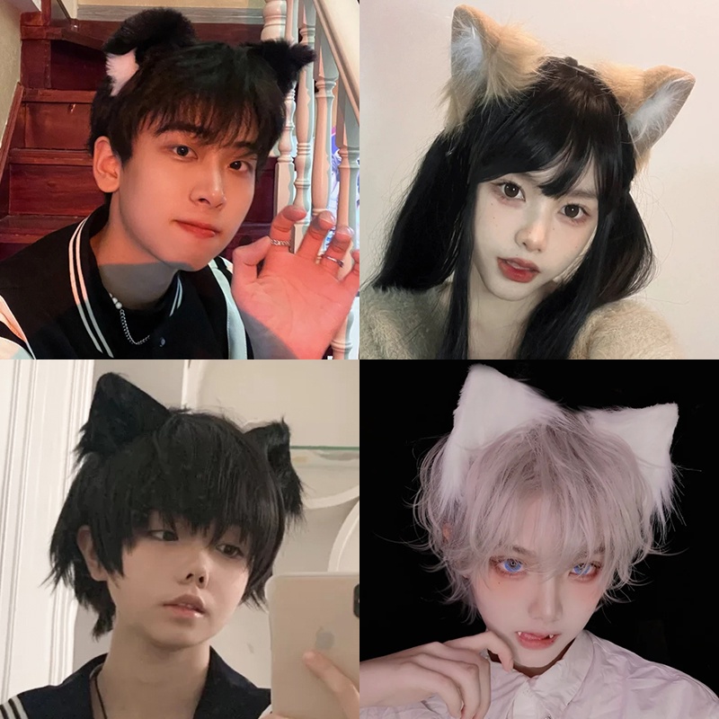 Men's Headband Fashion Cute Cos Cat Ears Headband Delicate Hair ...