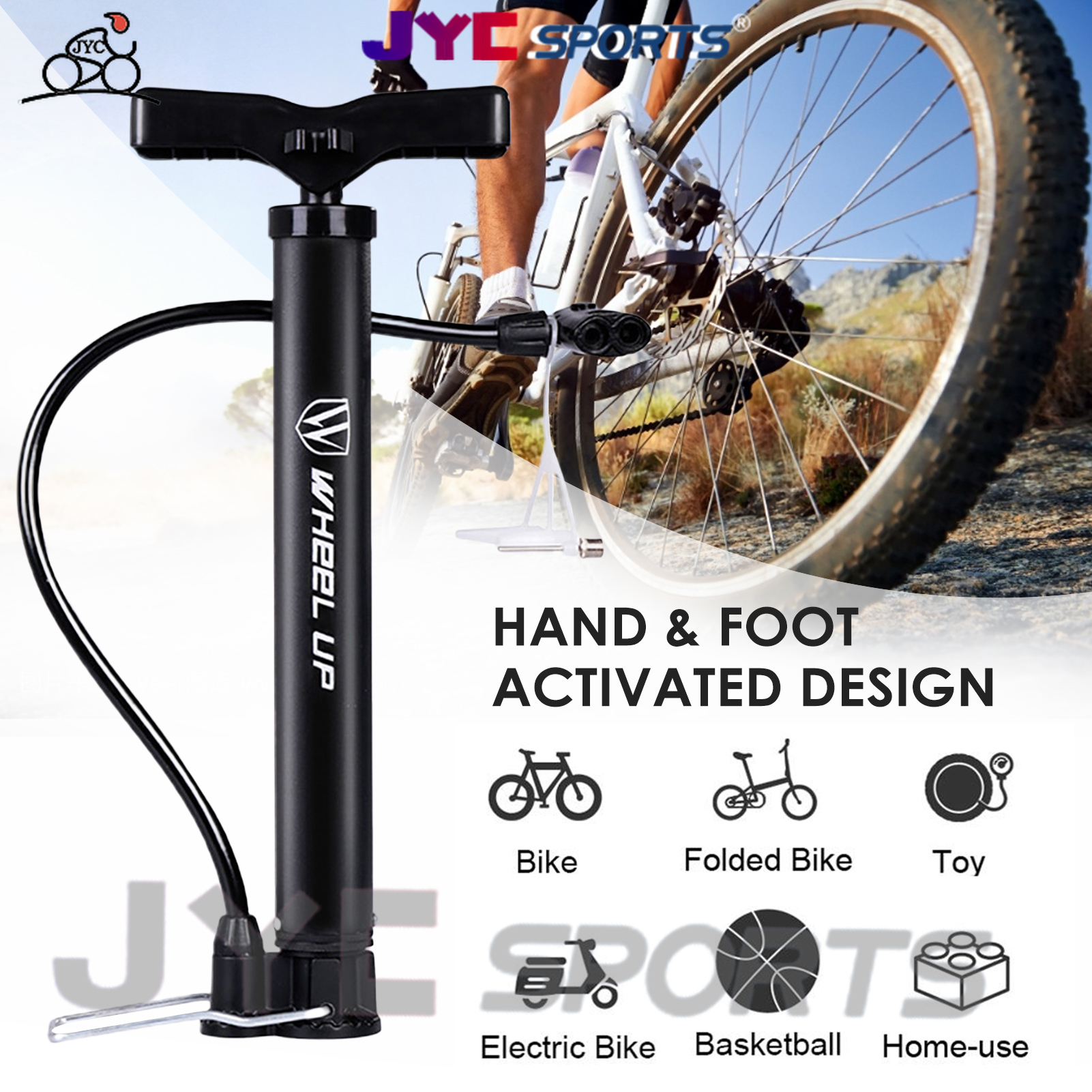 120 Psi High Pressure Bike Motorcycle Air Pump Family Inflator | Shopee ...