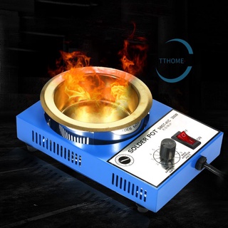 Hot 300W 220V 100mm 1200g Mini Lead Free Soldering Pot Titanium Coating ...